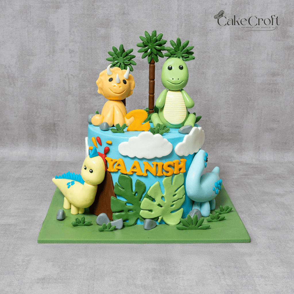 Dinosaur Land Cake - CakeCroft