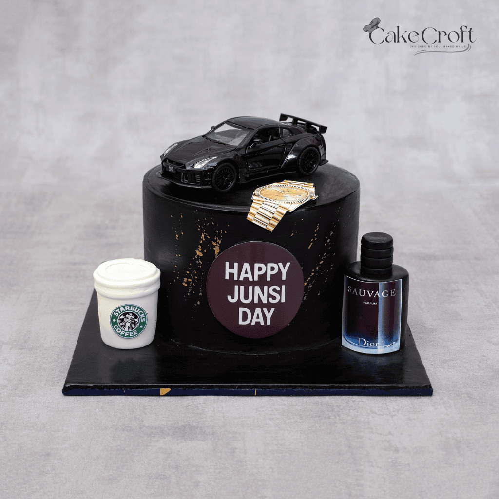Luxury Men’s Theme Cake in Dhaka | Custom Design by CakeCroft