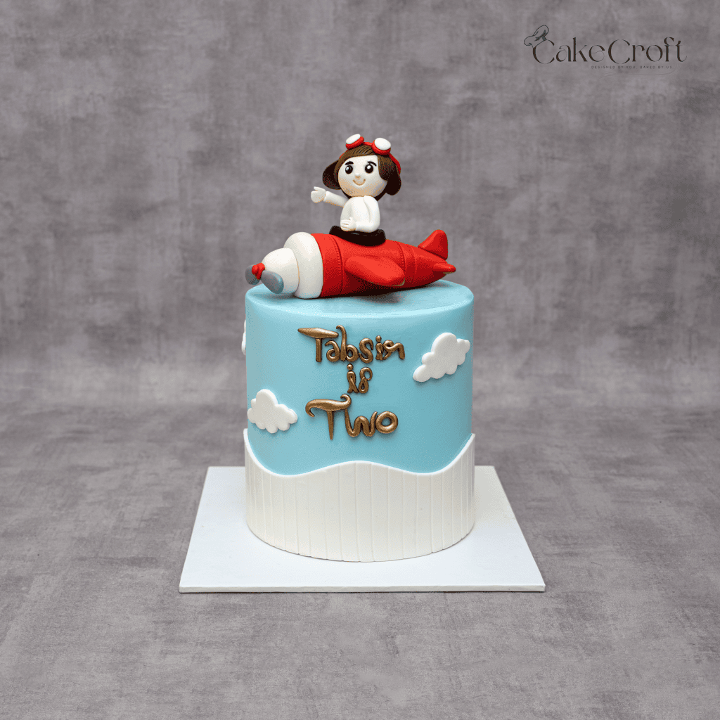 Little Aviator Birthday Cake in Dhaka | Custom Design by CakeCroft