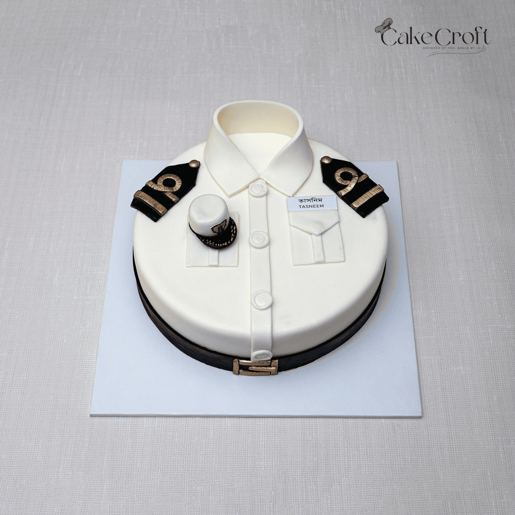 Naval Lieutenant Uniform Cake in Dhaka | Custom Design by CakeCroft